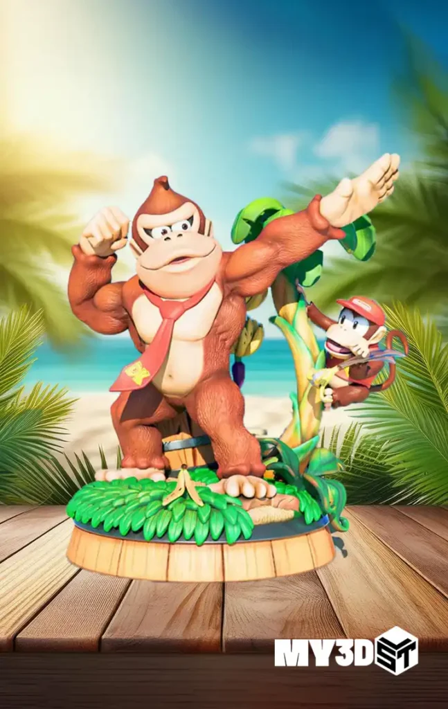 Diorama Donkey Kong STL 3D Print Model - MY3DSTL