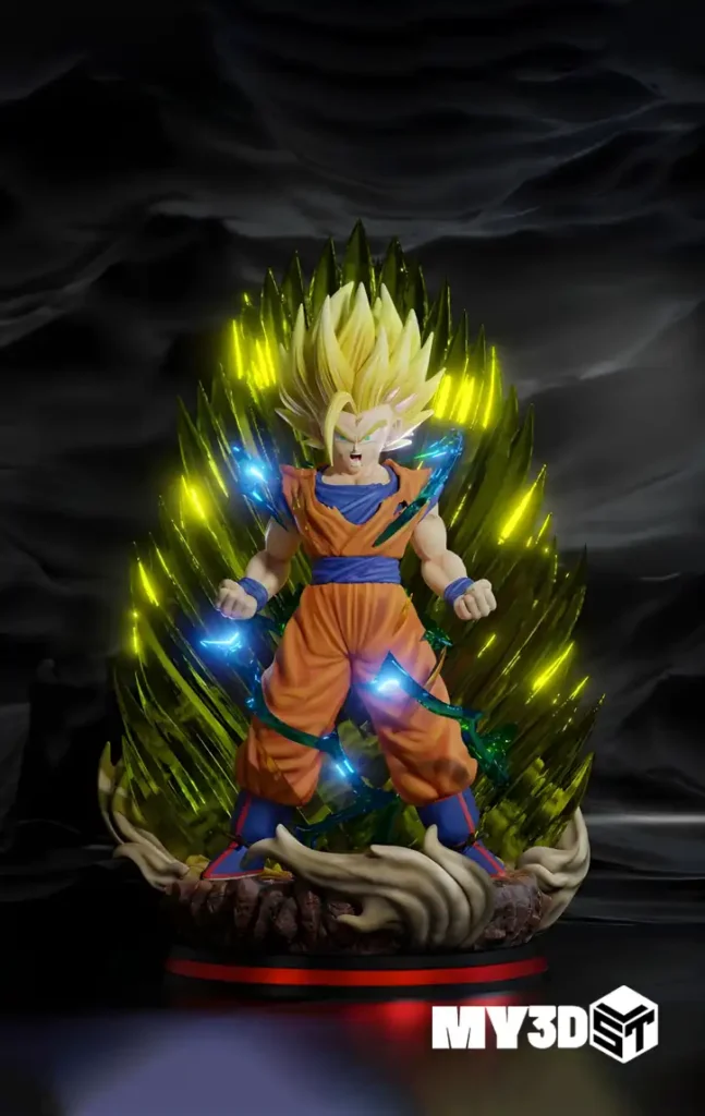 Gohan Super Saiyan 2 STL 3D Print Model - MY3DSTL