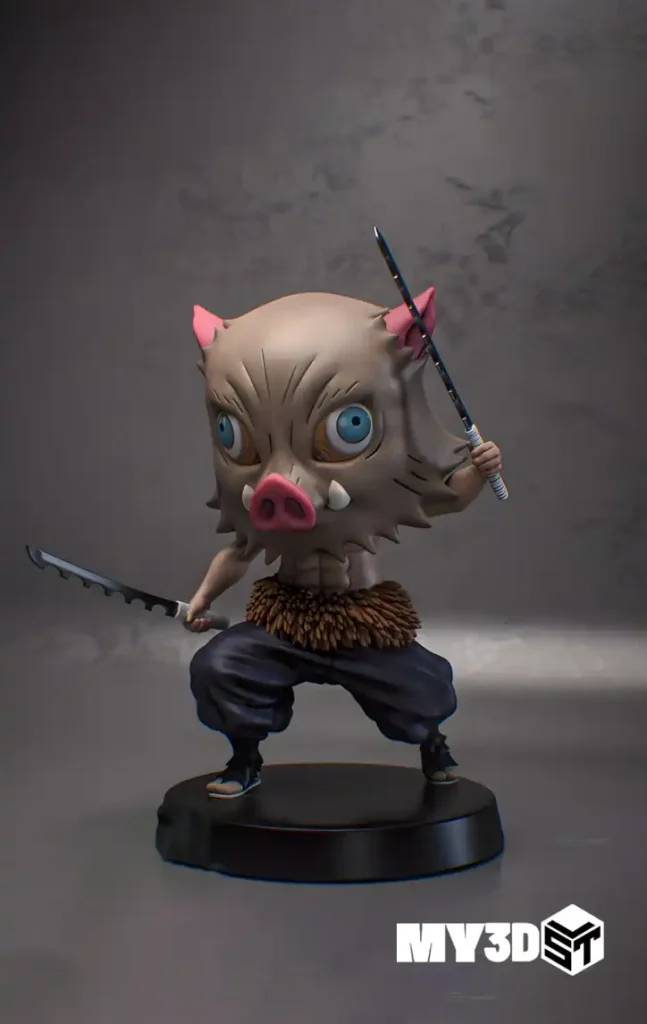Inosuke Hashibira chibi STL 3D Print Model - MY3DSTL