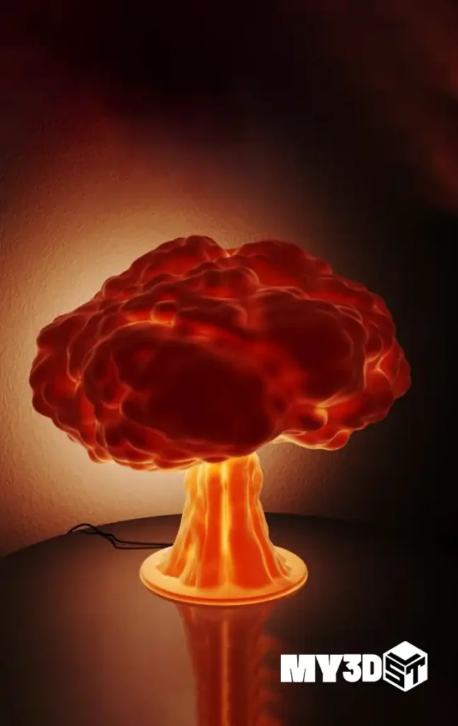 Lamp nuclear explosion STL 3D Print Model - MY3DSTL