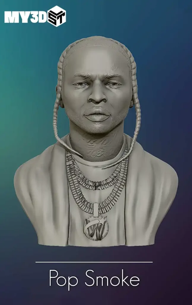 Pop Smoke STL 3D Print Model - MY3DSTL