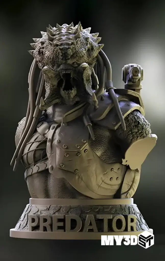 Predator Bust STL 3D Print Model - MY3DSTL