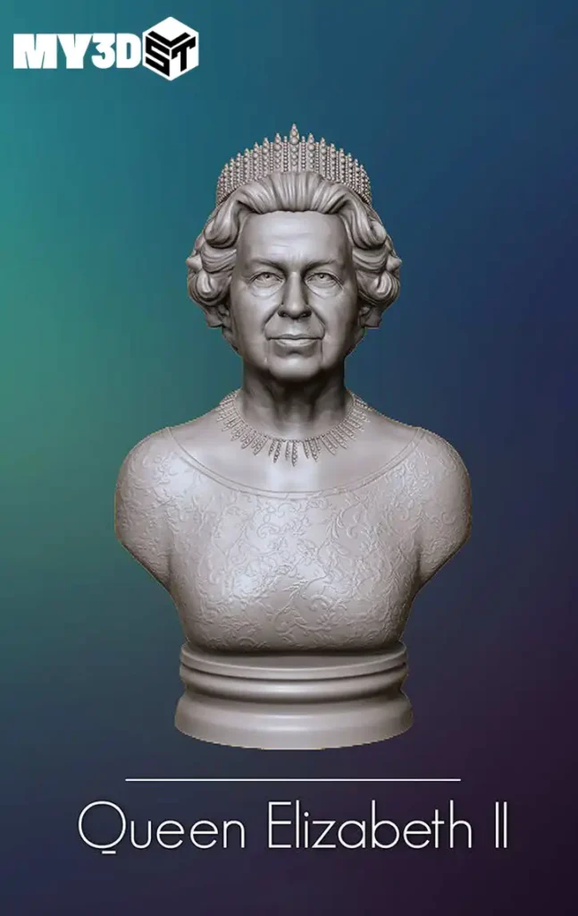 Queen Elizabeth STL 3D Print Model - MY3DSTL