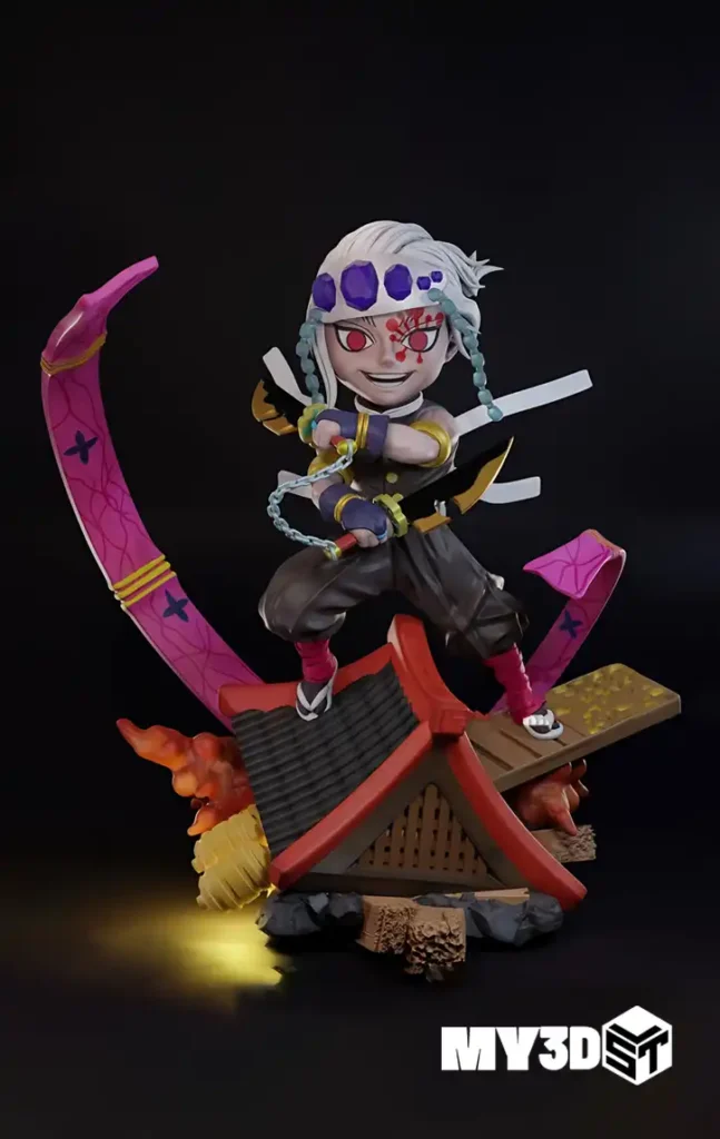 Tengen Uzui Chibi STL 3D Print Model - MY3DSTL