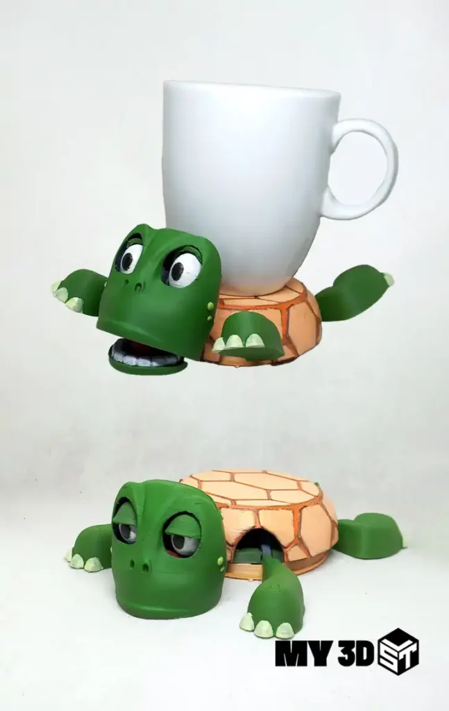 Turtle cup holder STL 3D Print Model - MY3DSTL