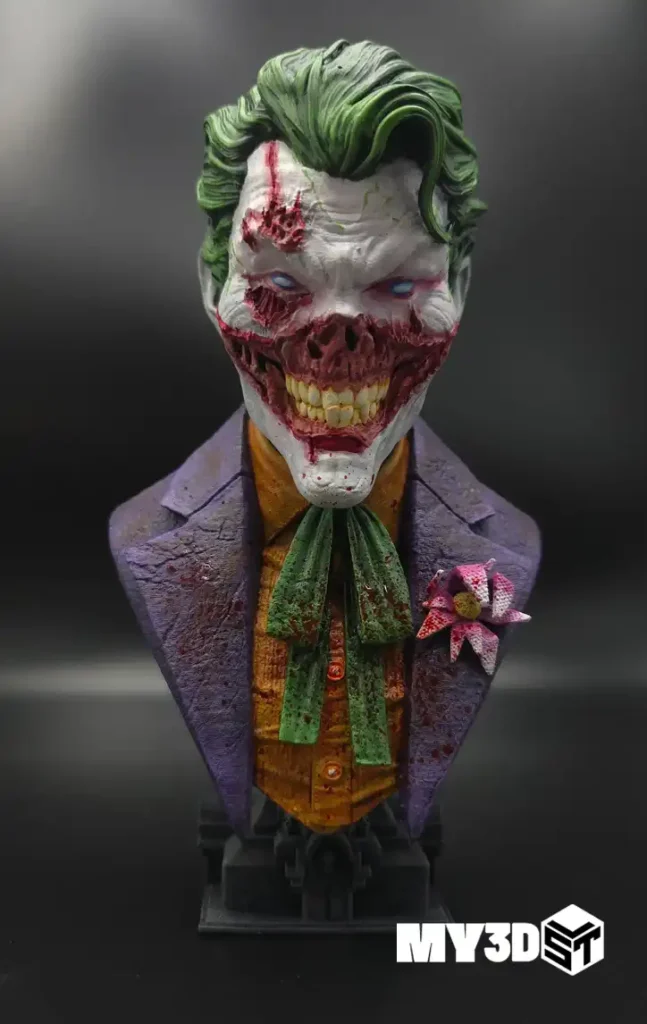 Zombie Joker STL 3D Print Model - MY3DSTL