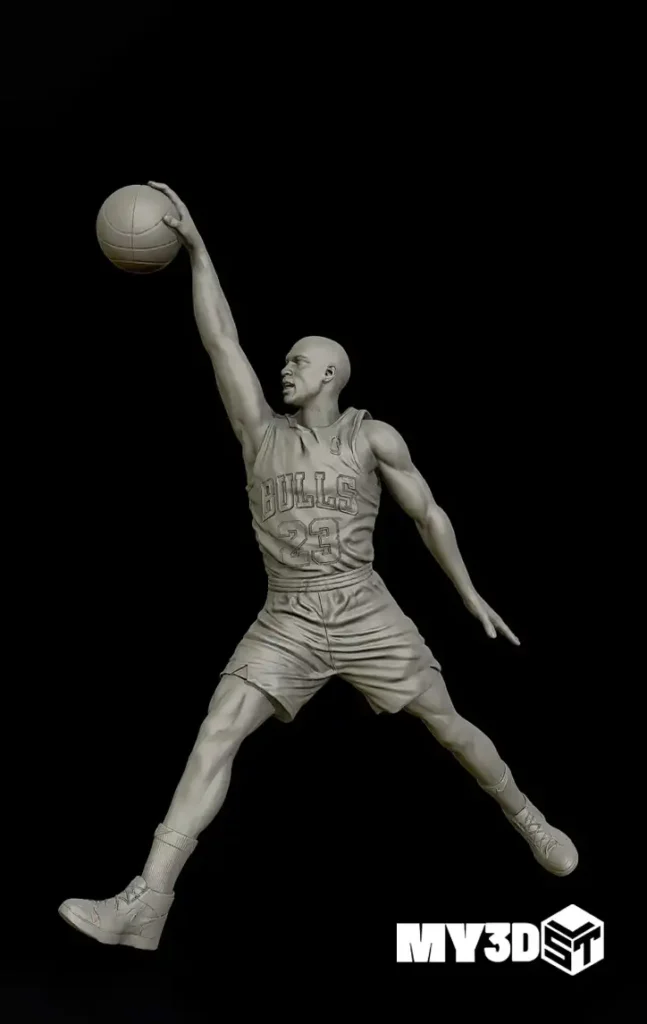 Michael Jordan Dunk Sculpture STL 3D Print Model - MY3DSTL