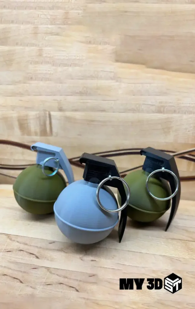 grenade STL 3D Print Model - MY3DSTL