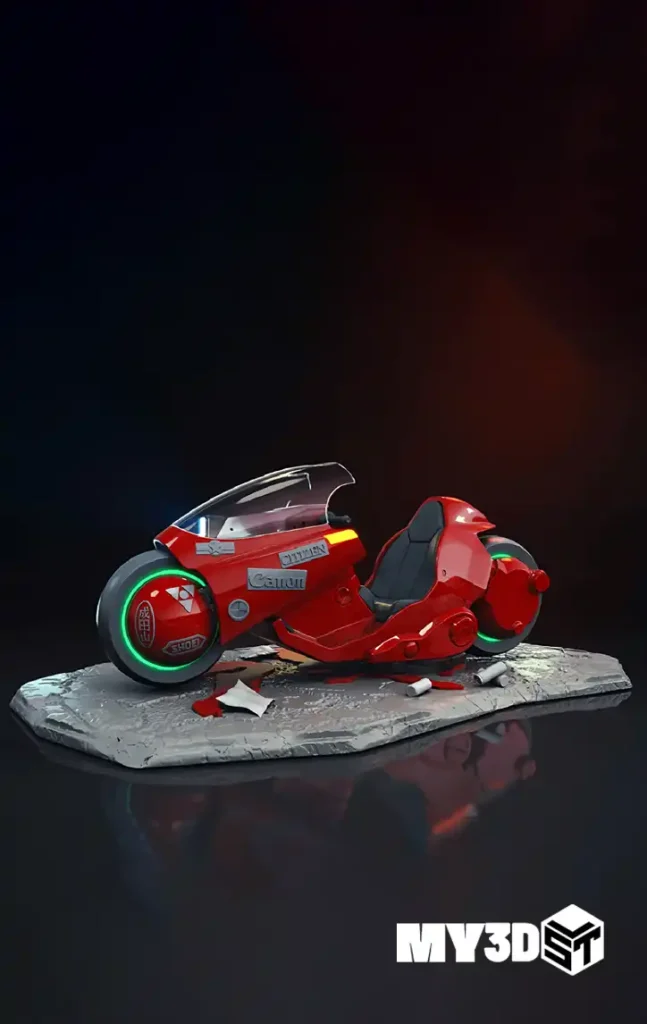 Akira Bike STL 3D Print Model - MY3DSTL