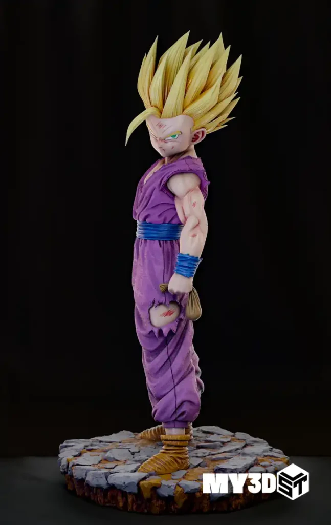 Gohan SSJ2 STL 3D Print Model - MY3DSTL