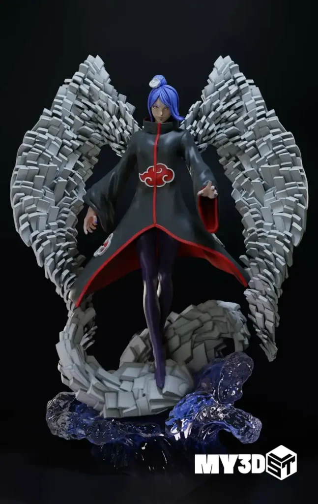 Konan Akatsuki Naruto STL 3D Print Model - MY3DSTL