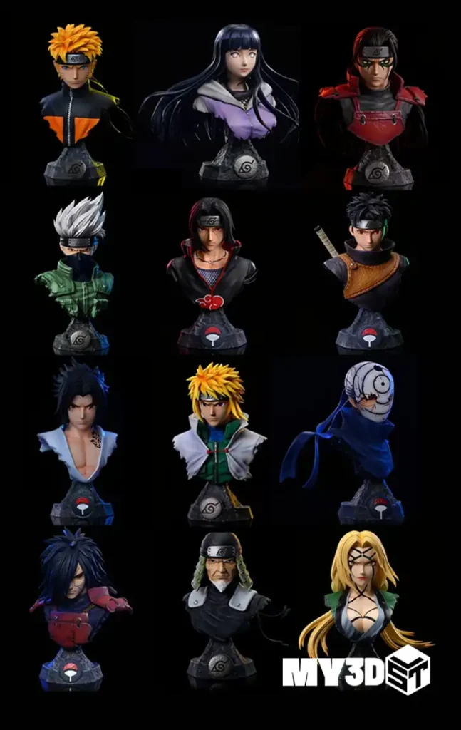 Naruto Bust Collection STL 3D Print Model - MY3DSTL