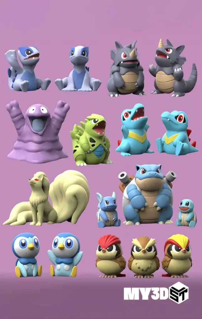 Pokemon April Pack STL 3D Print Model - MY3DSTL