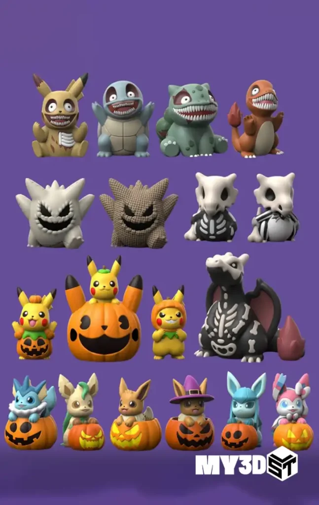 Pokemon September Pack STL 3D Print Model - MY3DSTL
