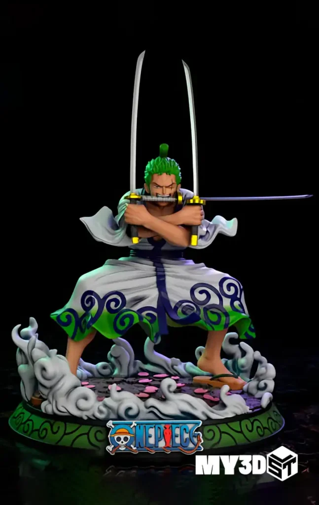 Roronoa Zoro One Piece STL 3D Print Model - MY3DSTL
