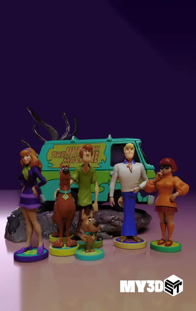 Scooby-Doo Gang STL 3D Print Model - MY3DSTL