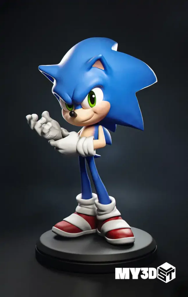 Sonic the Hedgehog STL 3D Print Model - MY3DSTL