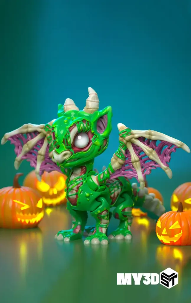 Zombie Dragon STL 3D Print Model - MY3DSTL