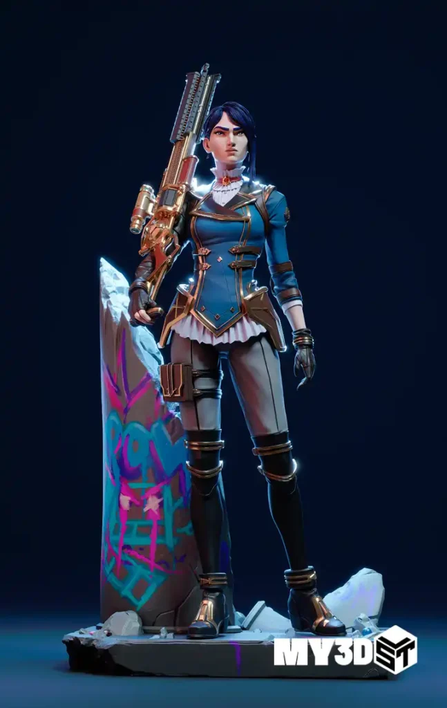 Caitlyn League of Legends STL 3D Print Model - MY3DSTL