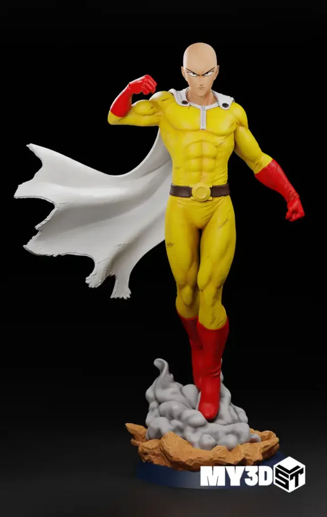 Saitama One Punch Man STL 3D Print Model - MY3DSTL
