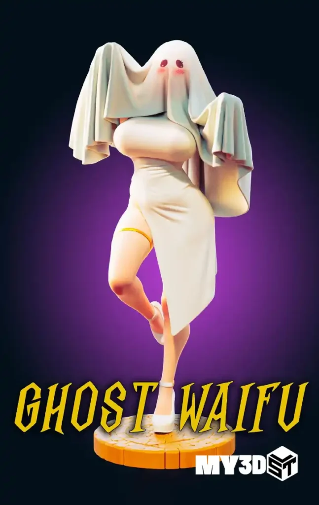 Ghost Waifu NSFW STL 3D Print Model - MY3DSTL