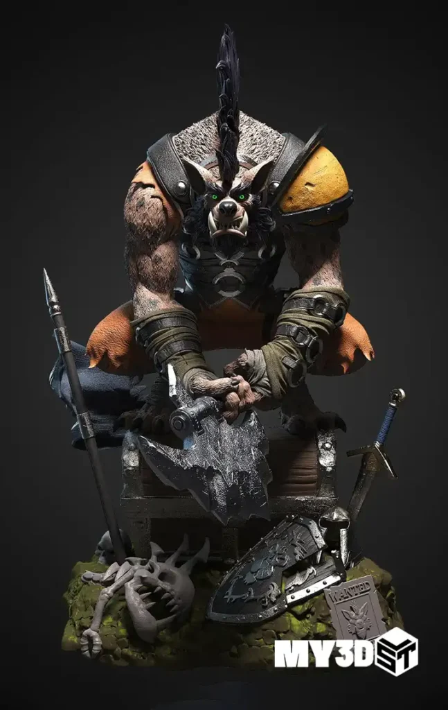 Hogger World of Warcraft STL 3D Print Model - MY3DSTL