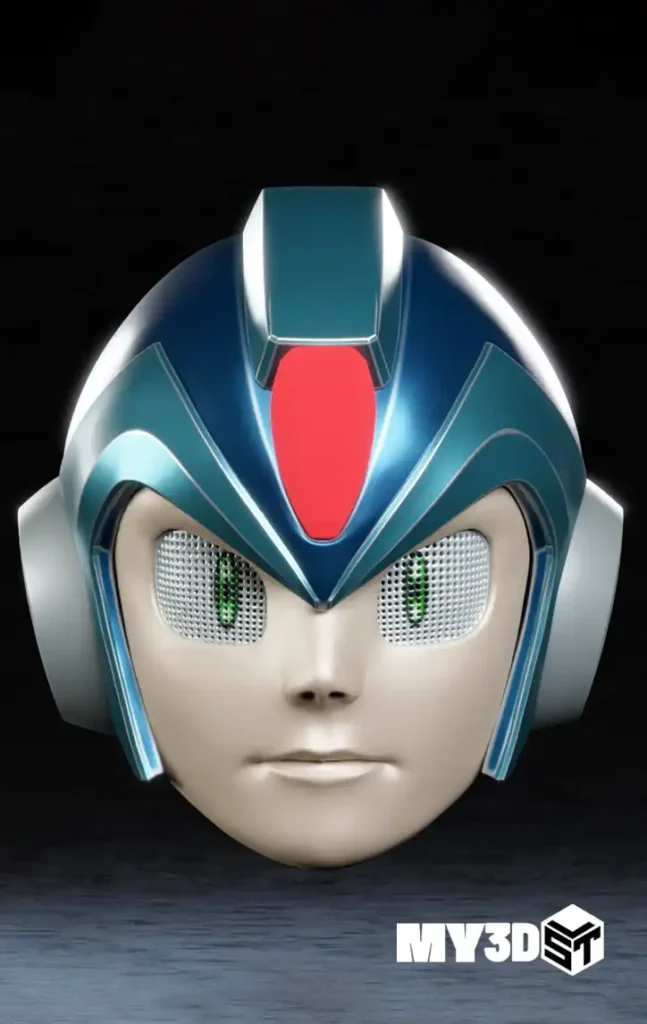 Mega Man Helmet STL 3D Print Model - MY3DSTL