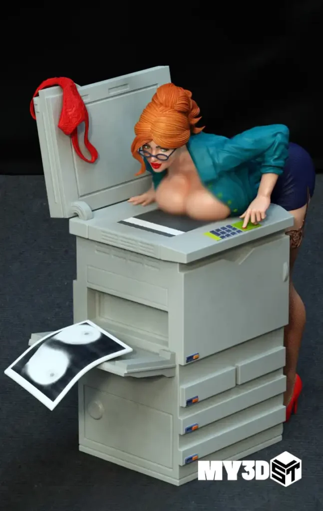 Secretary Girl NSFW STL 3D Print Model - MY3DSTL