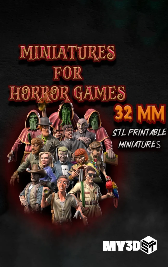 Miniatures for Horror Games STL 3D Print Model - MY3DSTL