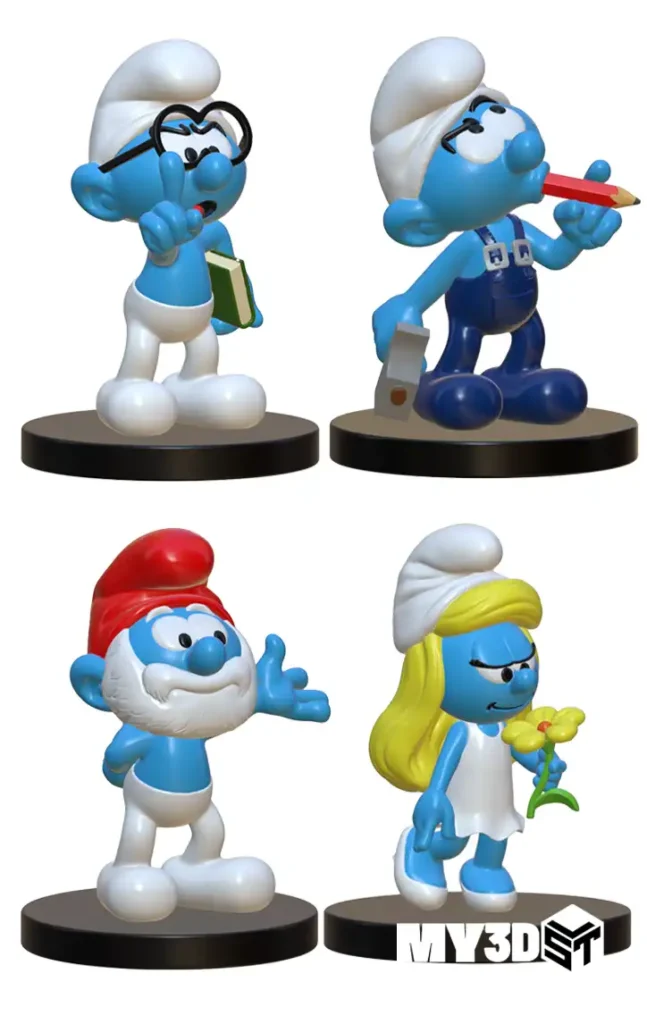 Smurfs Pack STL 3D Print Model - MY3DSTL