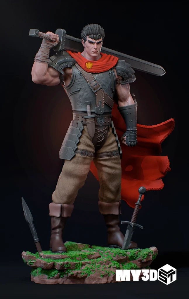 Guts Berserk STL 3D Print Model - MY3DSTL