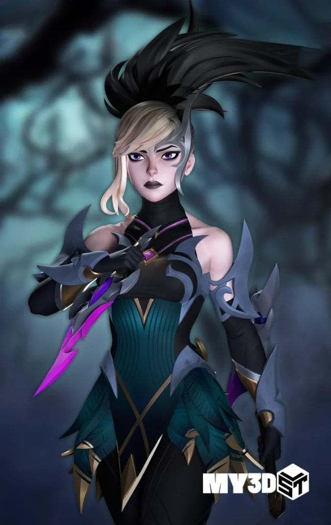 Akali League of Legends STL 3D Print Model - MY3DSTL